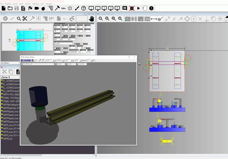 Software Holzbearbeitung Nesting PPS CAD CAM - CAD Line